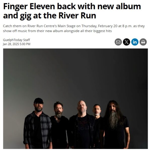 Finger Eleven back with new album and gig at the River Run - River Run ...